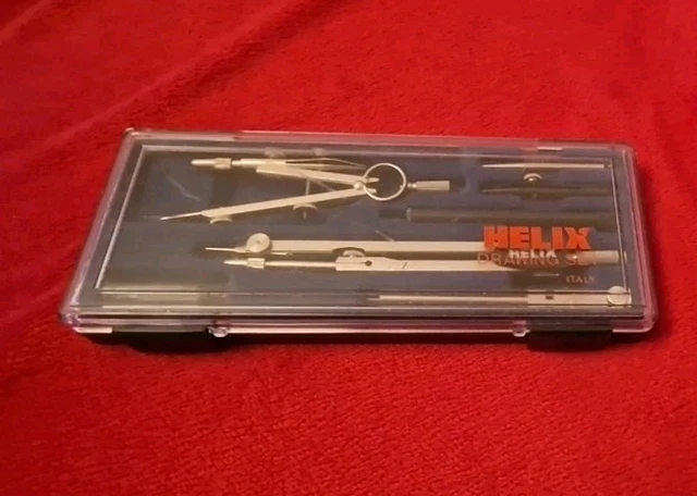 HELIX DRAWING SET. Multu Pc set, Made in Italy Compass, Included Pencil ...