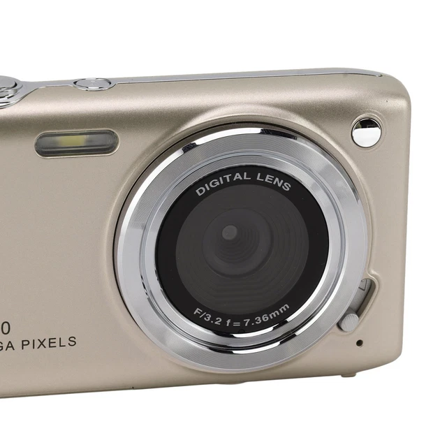 (GOLD)4K DIGITAL CAMERA 2.88 Inch IPS Screen 16X Zoom Compact Camera ...
