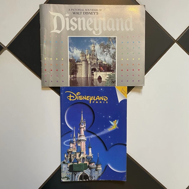 DISNEYLAND BOOK BUNDLE Paris Guidebook 1999 Park Map Vintage Pictorial ...