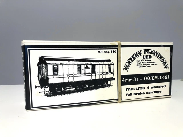 OO GAUGE SLATERS Midland Railway LMS 6 Wheeled Full Brake Carriage Kit ...