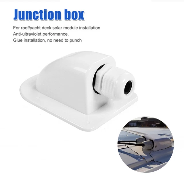 CARAVAN CAR JUNCTION Box Roof Wire Entry Gland Boxes (Single Hole White ...