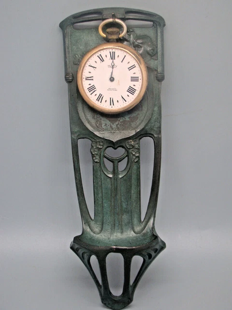 PORTE MONTRE DE Gousset Art Nouveau A Patine Verte Decor Jeunes Femmes ...
