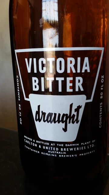 VINTAGE VB victoria bitter draught bottle the first darwin stubbie $63. ...