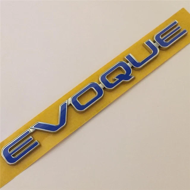 RANGE ROVER EVOQUE Rear Tail Gate Badge Name Plate Emblem Blue Genuine ...