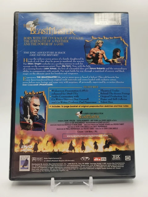 THE BEASTMASTER DVD - 1982 Widescreen w/Insert $9.99 - PicClick CA