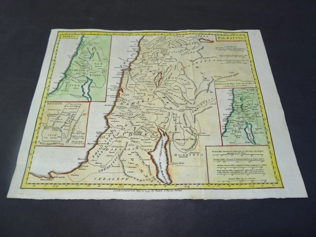 ANTIQUE MAP OF Ancient Palestine by Alexander Adam 1797 $63.59 - PicClick