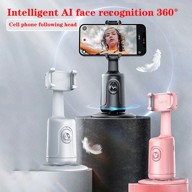 AUTO FACE TRACKING Tripod 360° Rotation Phone Camera Mount Smart ...