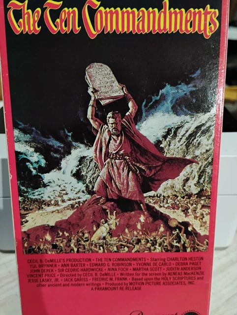 THE TEN COMMANDMENTS 1956 VHS Tape Part 1 & 2 new sealed watermarks ...