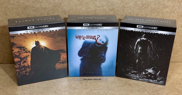 THE DARK KNIGHT Trilogy Manta Lab One Clicks 4K + Blu Ray Steelbooks ...