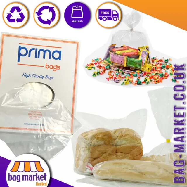 FOOD USE / Grade Clear Polythene Plastic Bags - Freezer, Storage ...