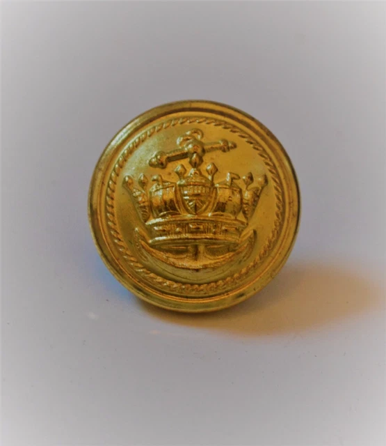 VINTAGE MERCHANT NAVY Crown and Anchor Button by Gaunt of London $8.27 ...