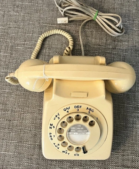 VINTAGE TELEPHONE CREAM Rotary Dial Working £25.00 - PicClick UK