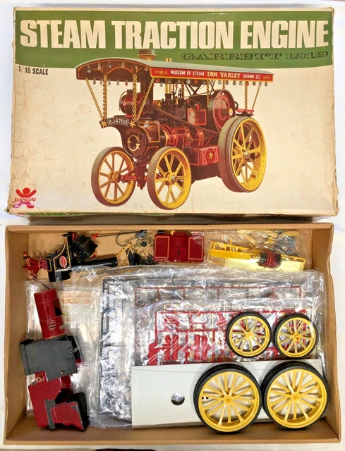 BANDAI MODEL KIT 1/16 Steam Traction Engine Garrett 1919 Vintage Kit ...