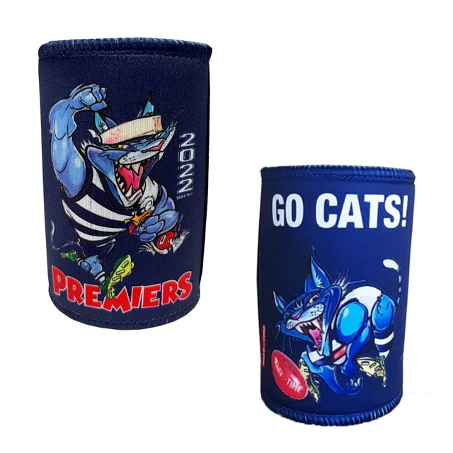 GEELONG CATS 2022 Premiership & Mascot Stubby Cooler-Paul Harvey EUR 13 ...