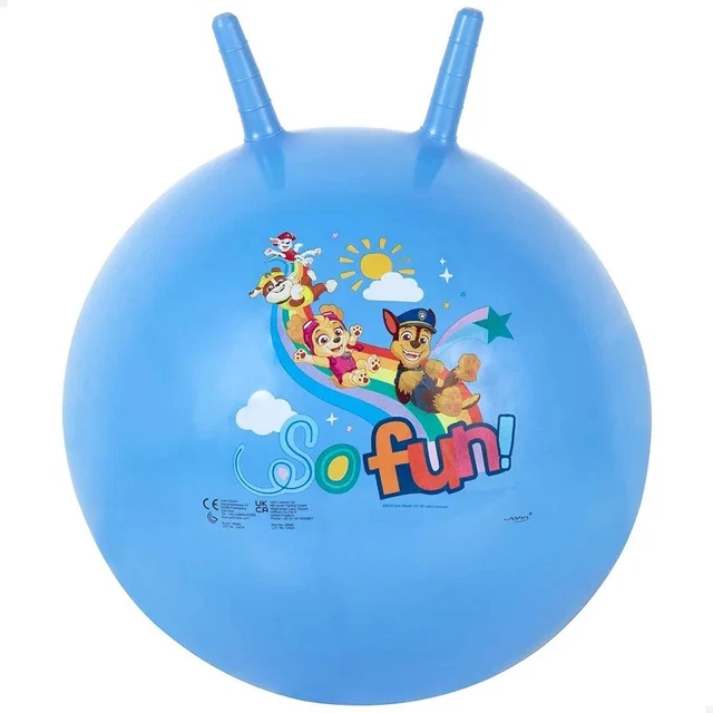 PAW PATROL SPACE Hopper Inflatable Sprung ball With Grip Handle Bouncy ...