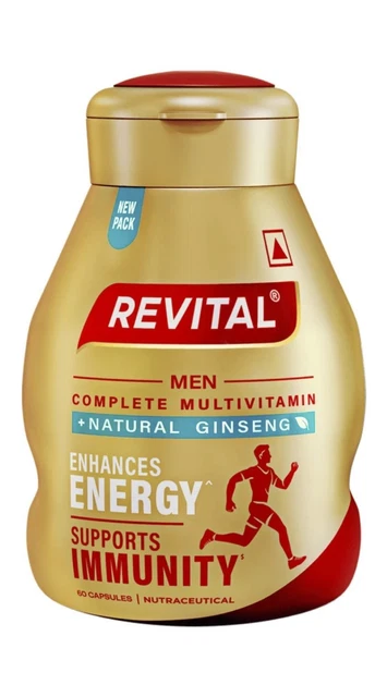 REVITAL HEALTH SUPPLEMENT Multivitamin with Natural Ginseng Caps 60 for ...