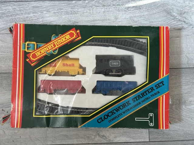VINTAGE HORNBY JUNIOR Clockwork Starter Set Boxed Trains Hornby ...
