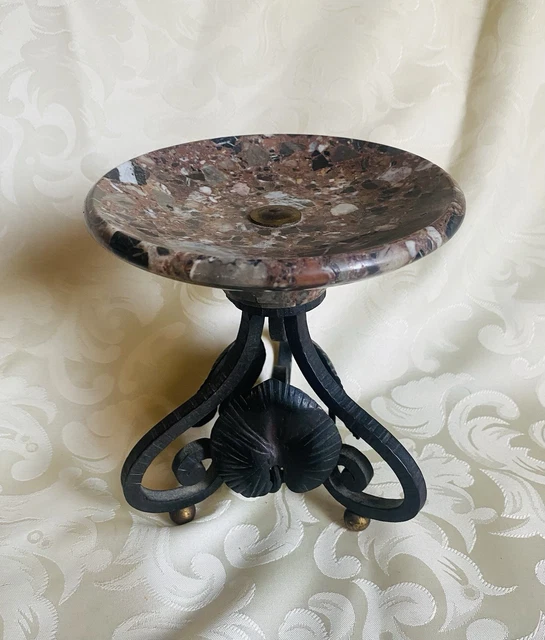 CASSOLETTE ART DÉCO Marbre Et Fer Forgé EUR 50,00 - PicClick FR