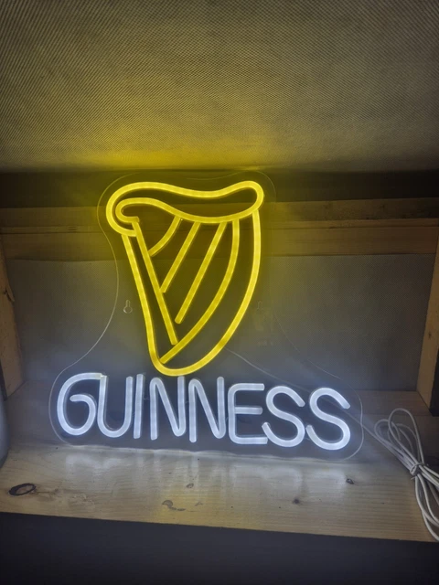 GUINNESS DUBLIN IRISH Stout Electric Neon Sign For Bars Mancaves New £ ...