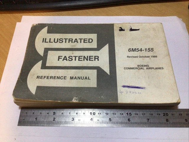 USED BOEING ILLUSTRATED Fastener Reference Manual 6M54-155 qty 1 1988 £ ...