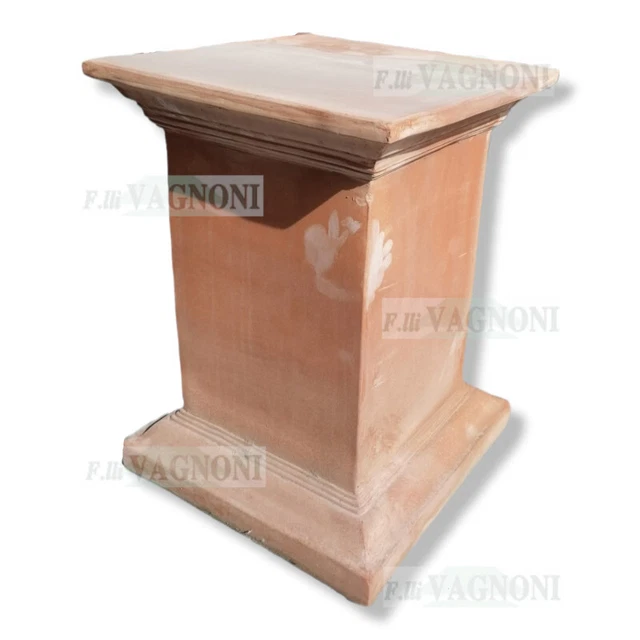 BASE BASAMENTO COLONNA Capitello In Terracotta Toscana Cm. 60 Per ...
