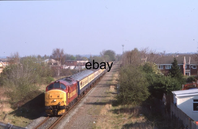 35MM RAILWAY SLIDE - EWS Diesel Electric Loco Class 37. 37419 @ Saltney ...