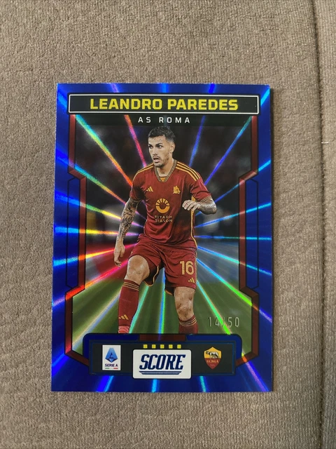 PANINI SCORE SERIES A 2023 2024 Card As Roma Parallel Laser Walls /50 £ ...