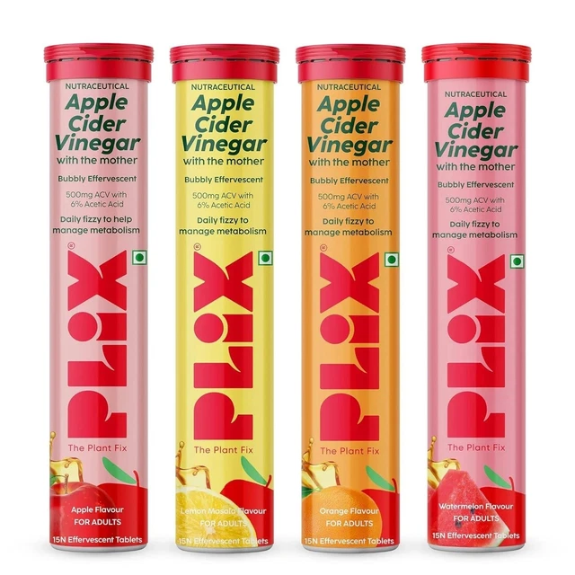 THE PLANT FIX Apple Cider Vinegar Effervescent Tablet No Added Sugar ...