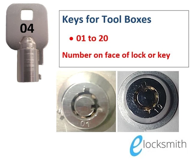REPLACEMENT NO 04 Key to fit Tool Box Suits Kincrome toolboxes FREE ...