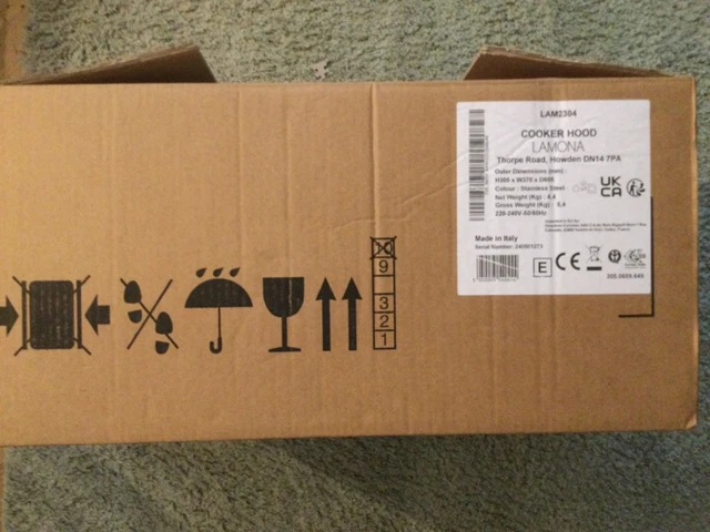 HOWDENS LAMONA LAM2304 60cm Canopy Cooker Hood. Opened but unused £52. ...