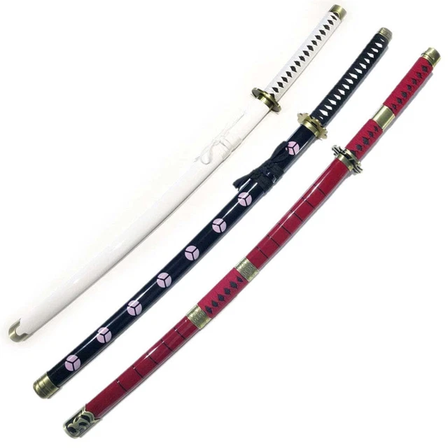 ONE PIECE ZORO Three Sword Katana Set - Steel Shusui Yubashiri Sandai ...