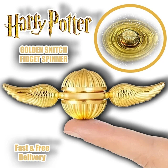 HARRY POTTER GOLDEN Snitch Fidget Spinner - Anxiety & Stress Relief ...
