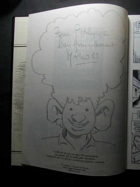 ALBUM DÉDICACÉ DESSIN original bande dessinée JAILLOUX MAKO Les Pierres ...