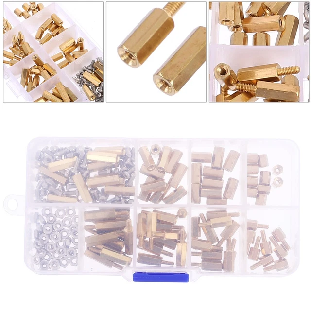 180 PCS/SET COPPER Column for PCB Motherboard Nut Screws Assorted Kit £ ...