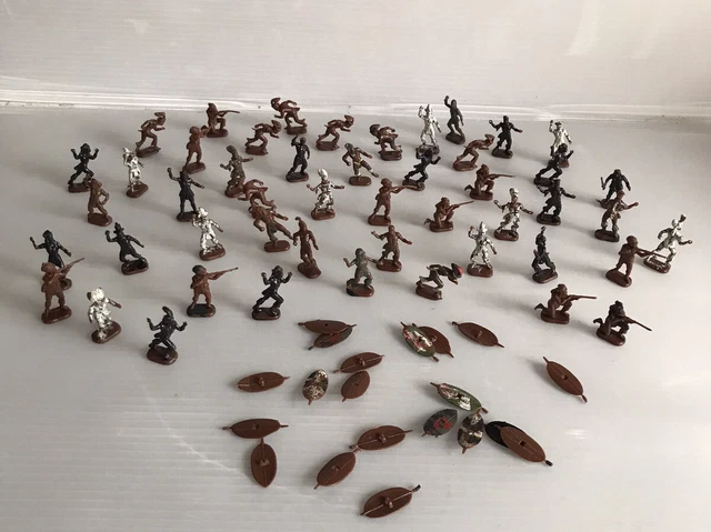 BUNDLE PLASTIC MICRO Mini Figures Zulu Warriors 1” Esci £6.99 - PicClick UK