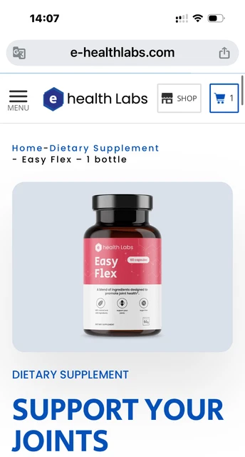 EASY FLEX 60 capsules, health Labs, food supplements, exp. 18.10.2025 £ ...