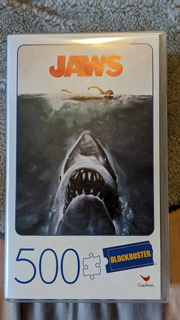 JAWS MOVIE POSTER - 500 Piece JIGSAW PUZZLE in Retro Blockbuster VHS ...