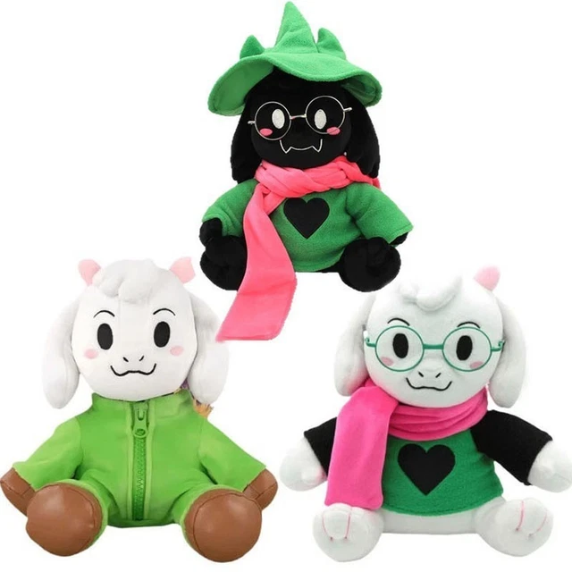 DELTARUNE RALSEI PLUSH With No Hat green Fur Glasses & Scarf Fashion ...