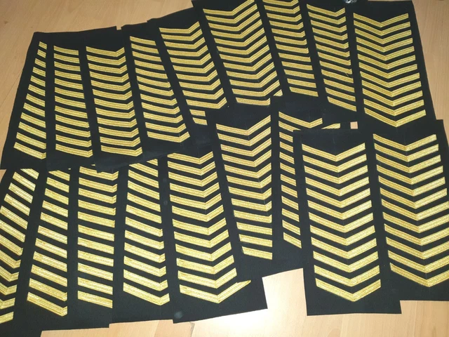 ROYAL NAVY GOOD Conduct Badges Sheet Gold Stripe Chevron Naval Lace x 1 ...