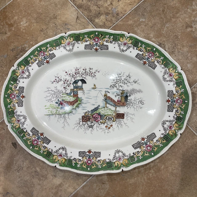 ANTIQUE VICTORIAN COPELAND late Spode 1847-67 very large serving plate ...