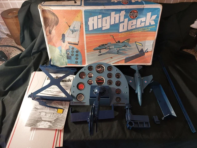 RARE VINTAGE BOXED 1973 70s Airfix Flight Deck Toy Phantom Jet £34.99 ...