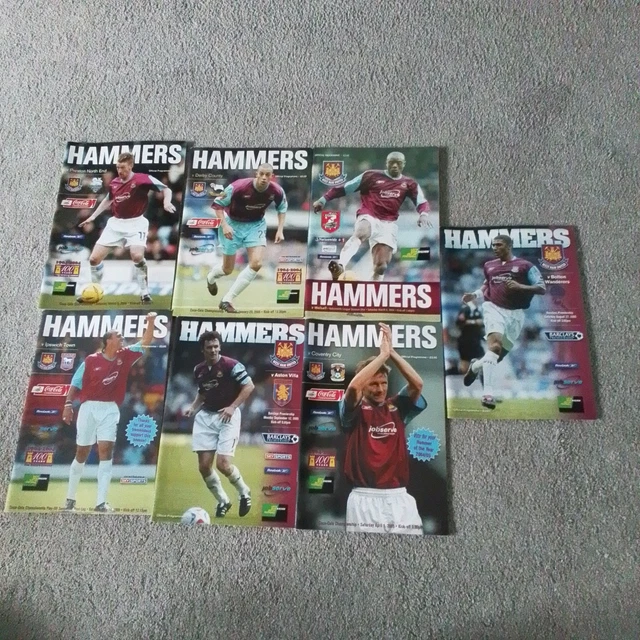 WEST HAM UNITED Match Day Programmes 2004/05 Season (x7) £3.99 ...