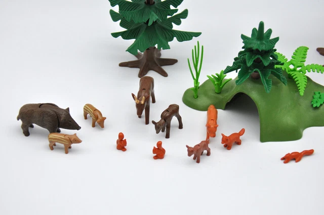 PLAYMOBIL - ANIMAUX de la forêt , biche marcassin, lapin... EUR 38,00 ...