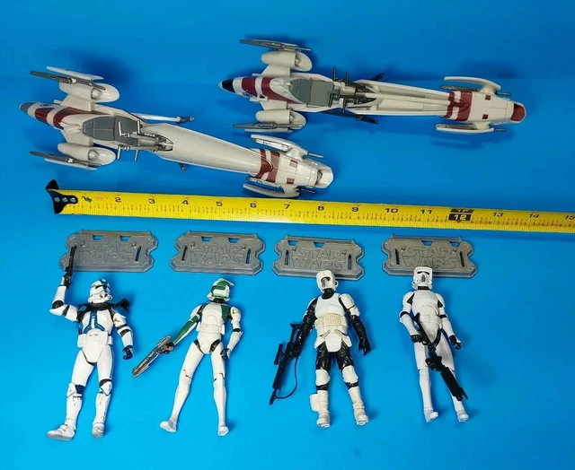 STAR WARS CLONE Wars Buzz ARF scout trooper commander Appo Barc Speeder ...
