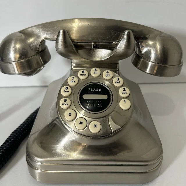 VINTAGE GRAND PHONE Corded Push Button With Flash Redial Brushed ...
