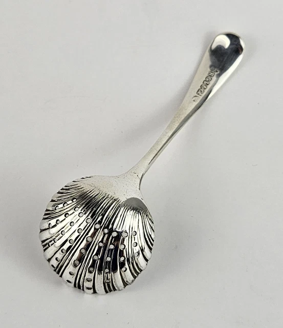 VICTORIAN SUGAR SIFTER Spoon with Curved Handle. Silver-Plated ...