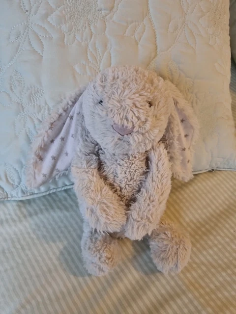 JELLYCAT SMALL BASHFUL Twinkle Bunny Cream Stars Soft Plush Toy 12" JELLY3769 £18.00 - PicClick UK