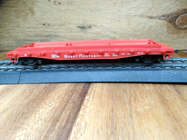 MANTUA HO GAUGE 41' Great Northern Model Railroad Train Flat Skid ...