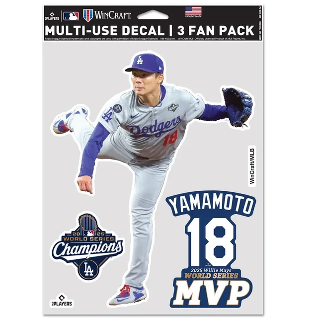 2025 WORLD SERIES Champions MVP Decal Set Yoshinobu Yamamoto Los ...
