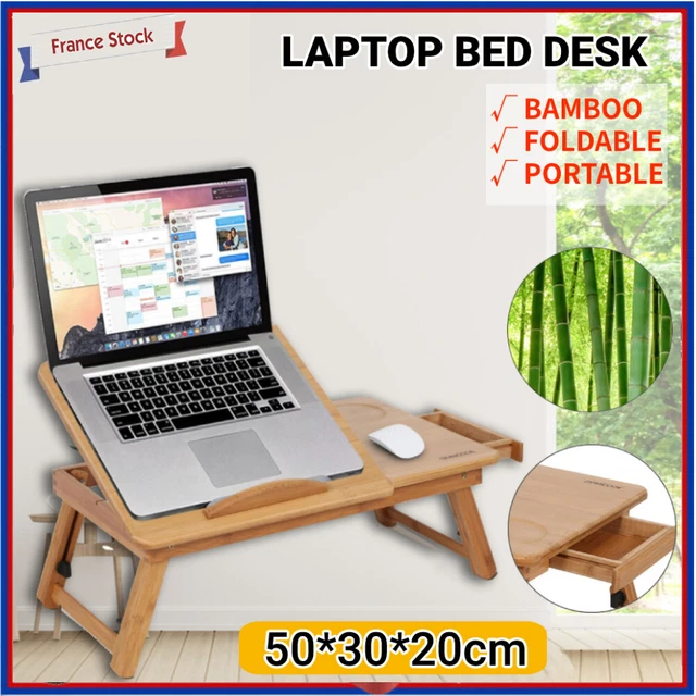 TABLE DE LIT pliable Ordinateur Pour PC portable notebook Table bambou ...